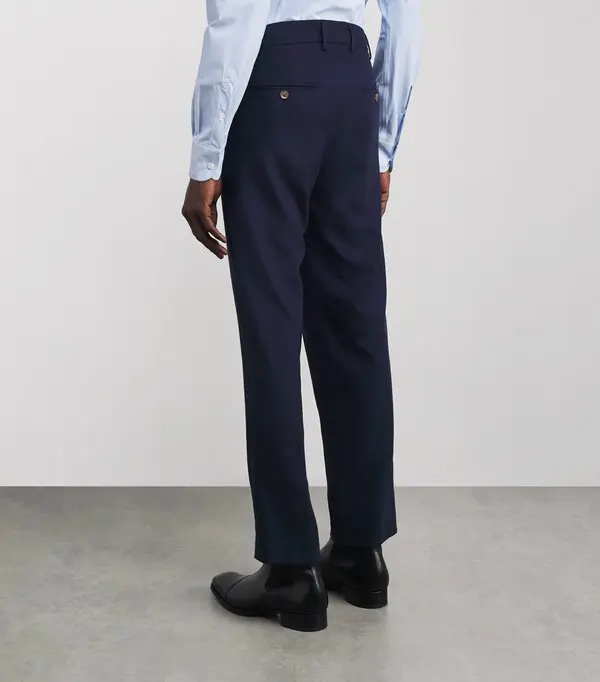 Colombo Worsted Cashmere Pleated Trousers