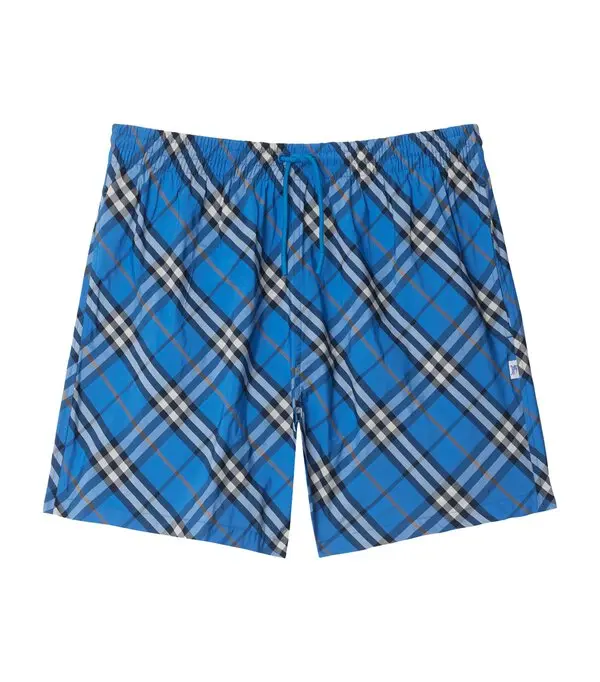 Burberry Check Swim Shorts - Blue