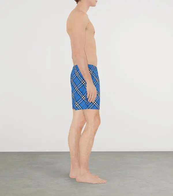 Burberry Check Swim Shorts - Blue