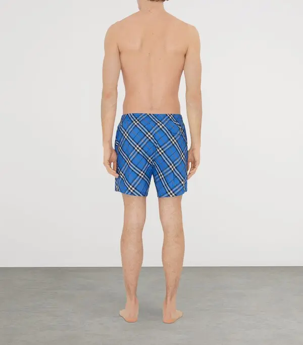 Burberry Check Swim Shorts - Blue