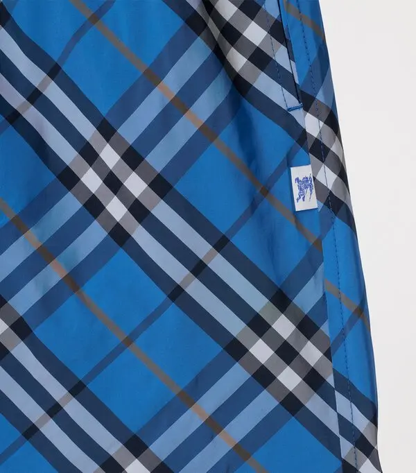 Burberry Check Swim Shorts - Blue