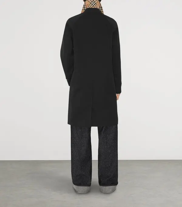 Burberry Gabardine Mid-length Camden Heritage Car Coat - Black