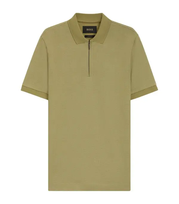BOSS Cotton-silk Polo Shirt - Green