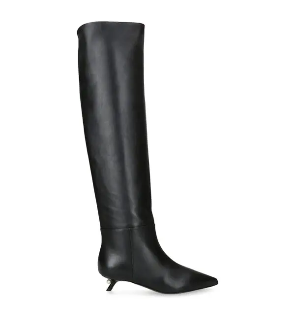 ALEVI MILANO Leather Derby Knee-high Boots