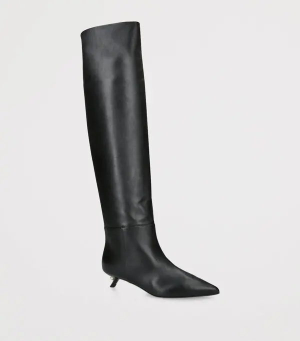 ALEVI MILANO Leather Derby Knee-high Boots