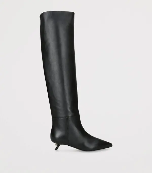 ALEVI MILANO Leather Derby Knee-high Boots