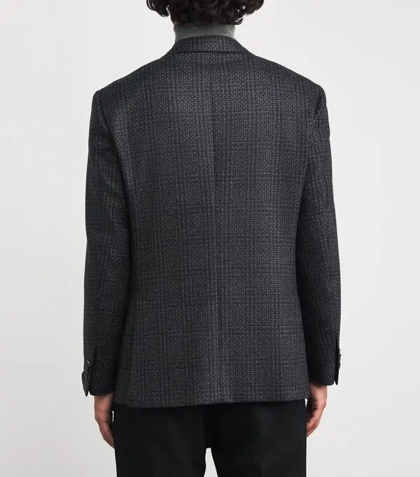 Corneliani Virgin Wool Check Blazer
