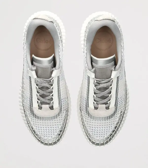 Chloé Nama Runner Sneakers - Silver
