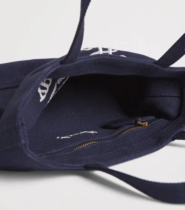 Harrods Embroidered Logo Tote Bag - Navy