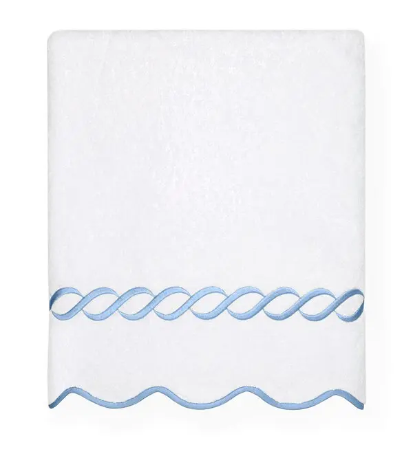 PRATESI Cotton Treccia Bath Towel - Blue