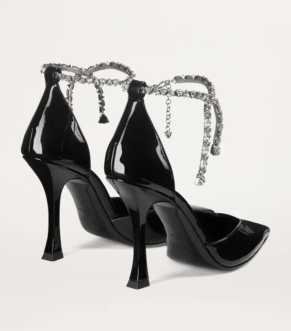 JIMMY CHOO Stevie 100 Patent Leather Pumps - Black
