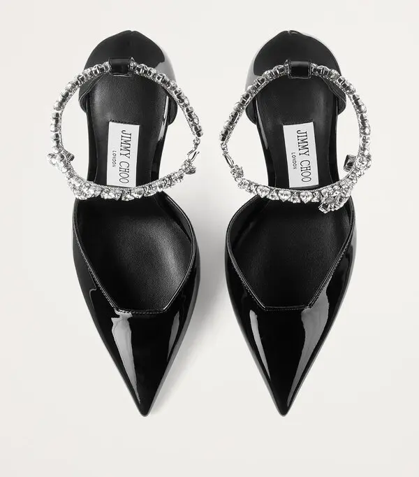 JIMMY CHOO Stevie 100 Patent Leather Pumps - Black