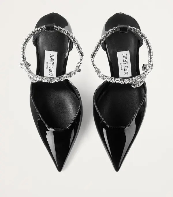JIMMY CHOO Stevie 100 Patent Leather Pumps - Black