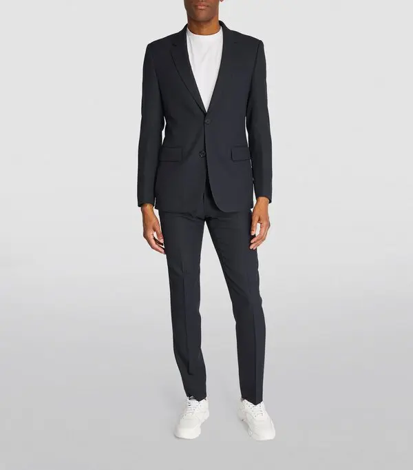Sandro Wool Suit Jacket - Blue