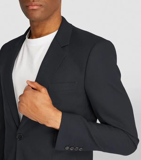 Sandro Wool Suit Jacket - Blue
