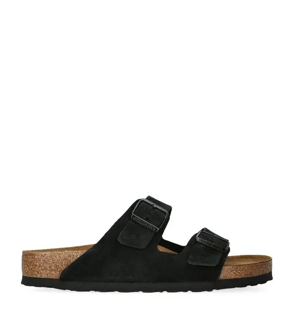 BIRKENSTOCK Suede Arizona Sandals - Black