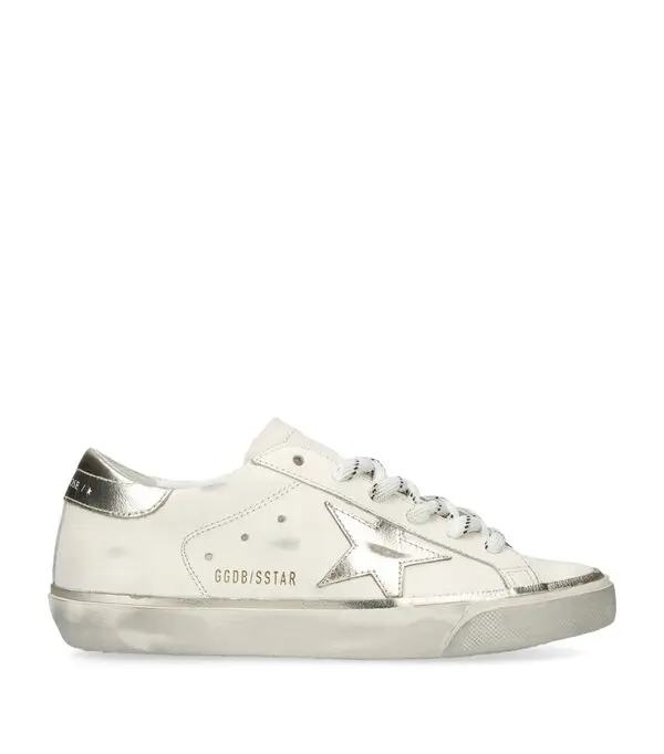 GOLDEN GOOSE Leather Super-star Sneakers - White