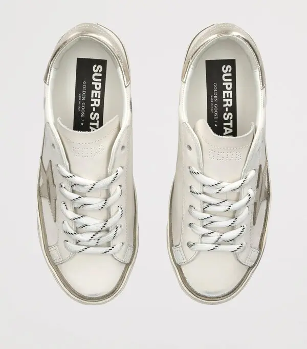 GOLDEN GOOSE Leather Super-star Sneakers - White
