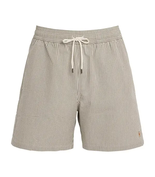 Polo Ralph Lauren Seersucker Traveller Swim Shorts - Green