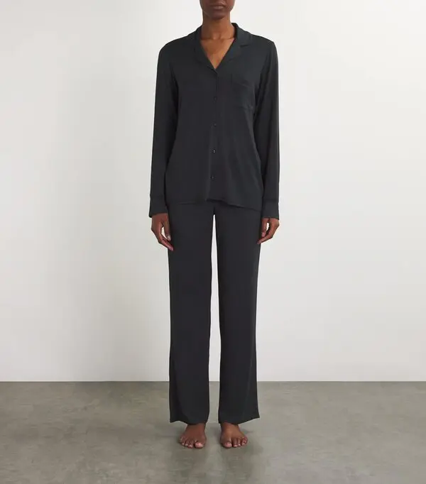 SKIMS Sleep Long-sleeve Pyjama Set - Black