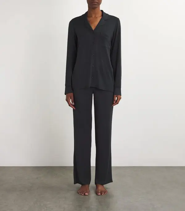SKIMS Sleep Long-sleeve Pyjama Set - Black