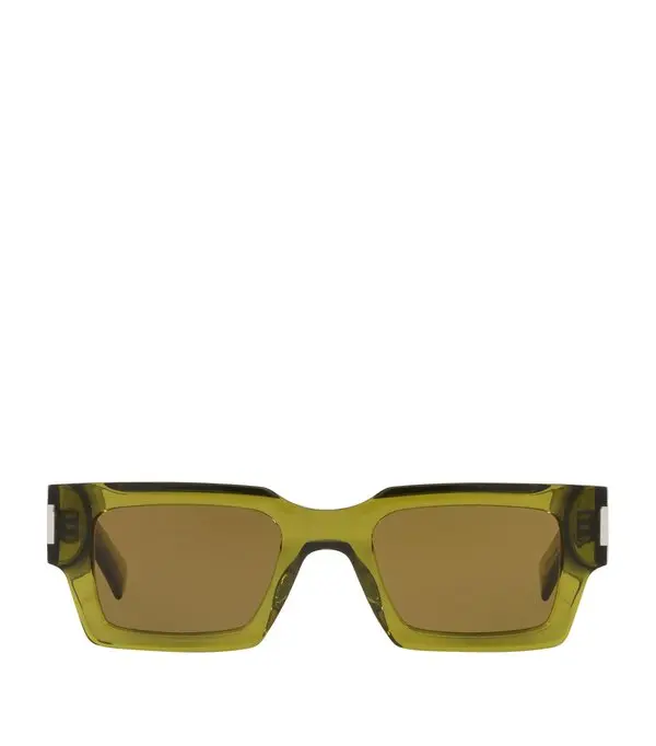 Saint Laurent Rectangular Sunglasses - Green