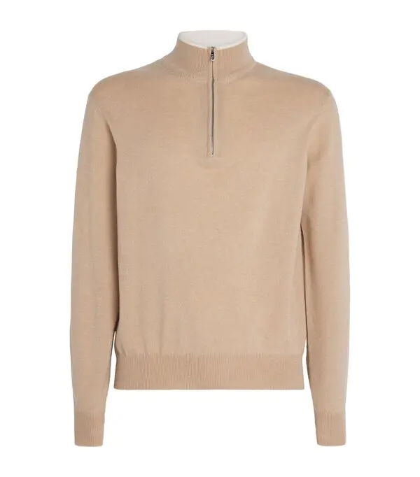 FIORONI CASHMERE Cashmere Half-zip Pullover