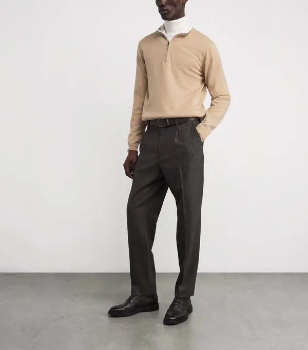 FIORONI CASHMERE Cashmere Half-zip Pullover