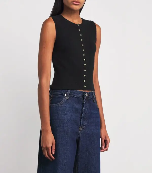 Claudie Pierlot Wool Sleeveless Cardigan
