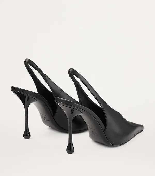 JIMMY CHOO Isa Leather Slingback Pumps - Black