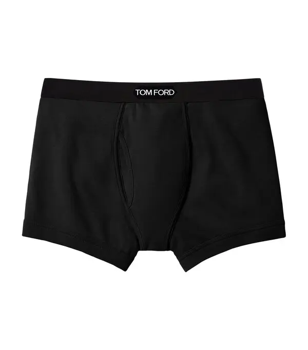 TOM FORD Stretch-cotton Logo Boxers - Black