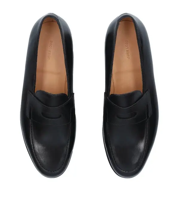 John Lobb Leather Lopez Loafers - Black