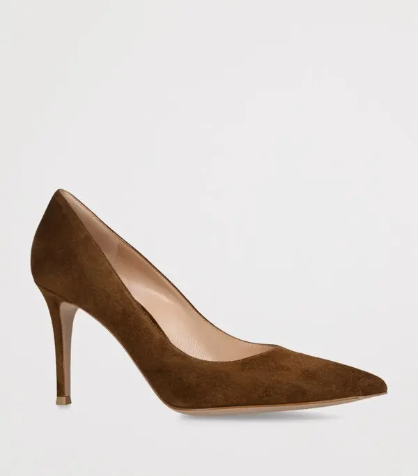 GIANVITO ROSSI Suede 85 Pumps - Brown