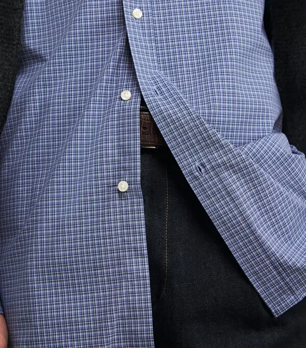 Polo Ralph Lauren Cotton Poplin Check Shirt - Blue