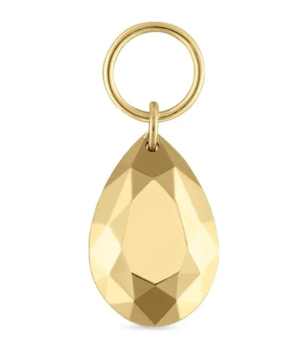 MARIA TASH Faceted Pear Charm - Gold