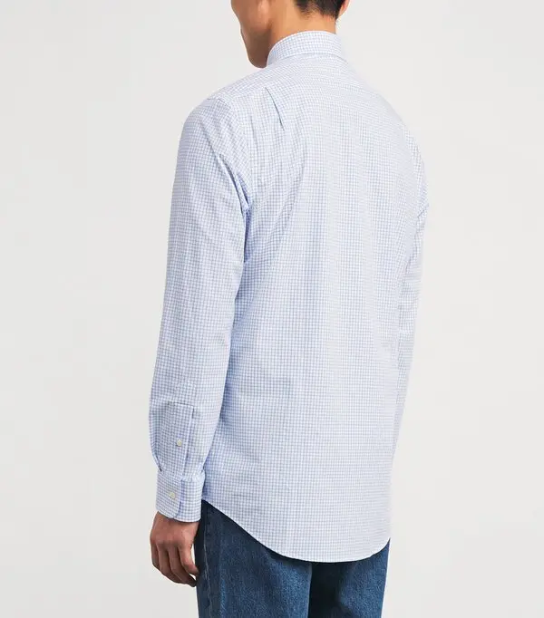 Polo Ralph Lauren Cotton Poplin Check Shirt - Blue