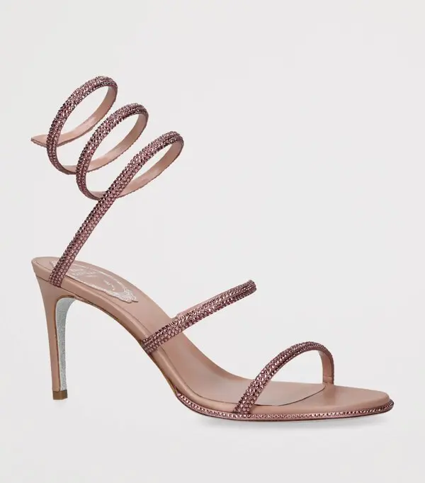 Rene Caovilla Embellished Cleo High Heel Sandals - Pink