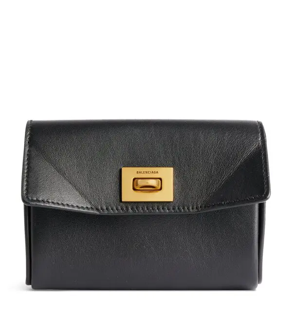 Balenciaga Leather Rodeo Card Holder - Black