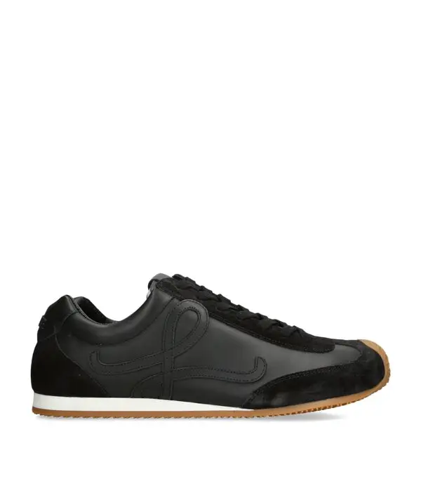 Loewe Leather-suede Ballet Runner 2.0 Sneakers - Black