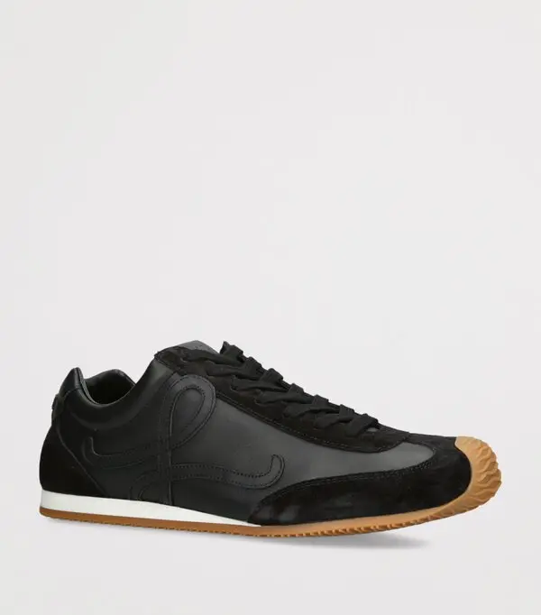 Loewe Leather-suede Ballet Runner 2.0 Sneakers - Black
