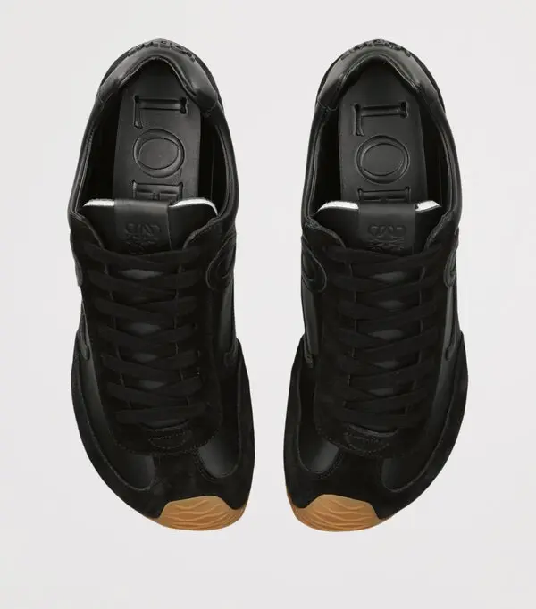 Loewe Leather-suede Ballet Runner 2.0 Sneakers - Black