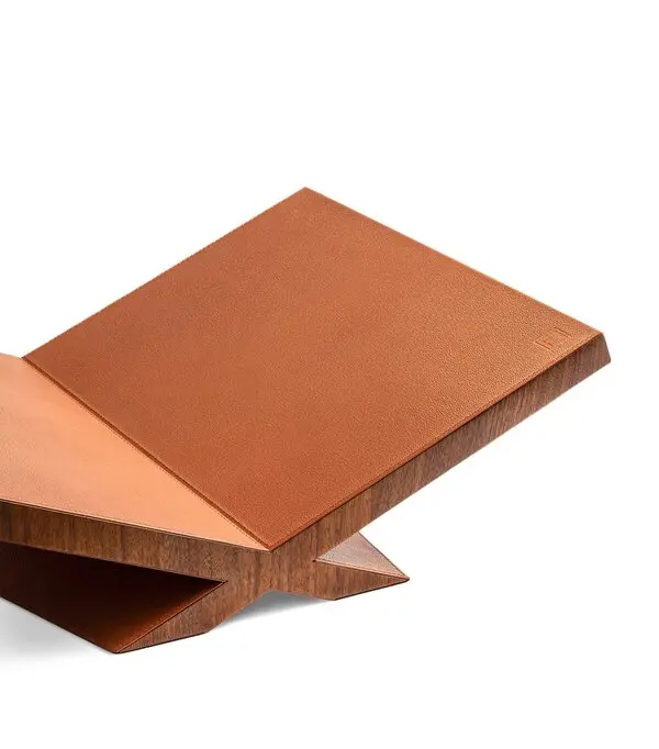 Assouline Walnut-leather Ultimate Culture Bookstand - Brown