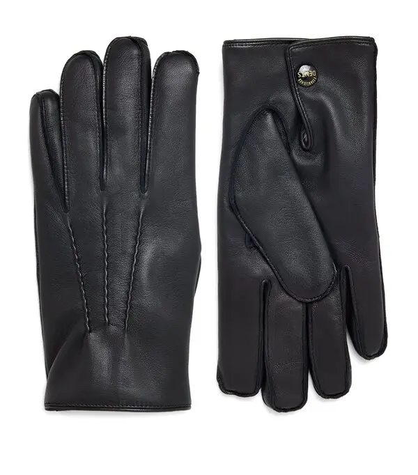 DENTS Leather Lumley Gloves - Grey