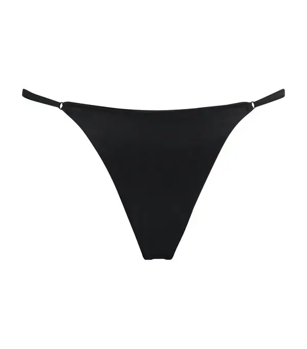 Kiki De Montparnasse Stretch-silk Tous Les Jours Thong - Black