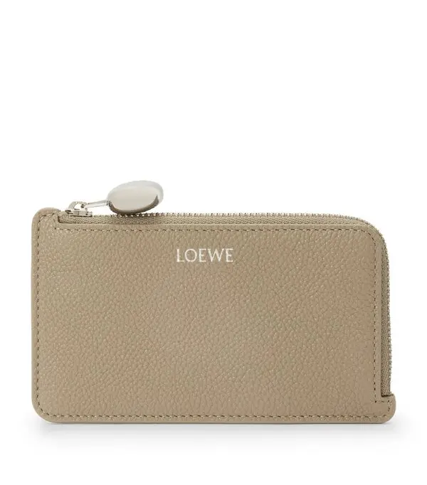 Loewe Leather Pebble Card Holder - Green