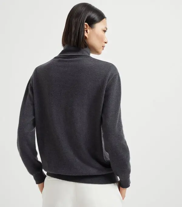 Brunello Cucinelli Cashmere High-neck Sweater - Black