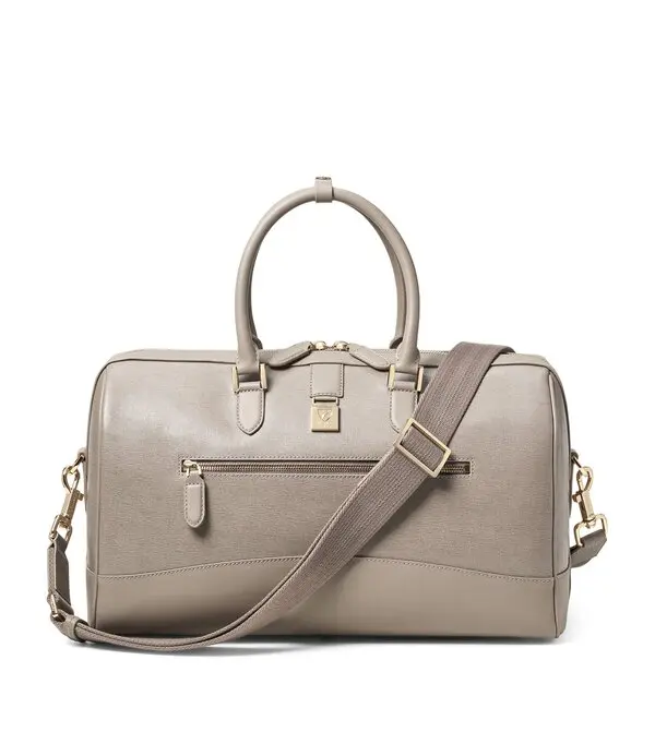 ASPINAL OF LONDON Leather Connaught Holdall - Neutral