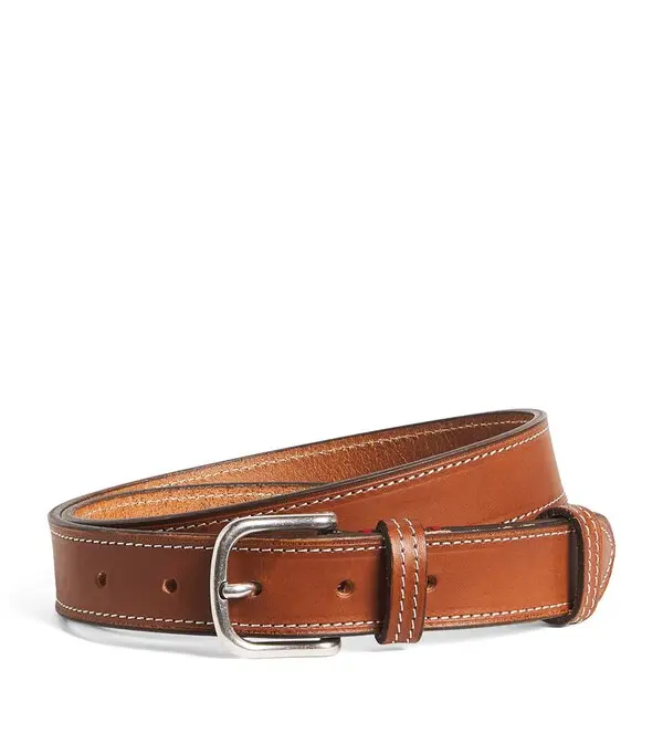 Eleventy Leather Belt - Beige