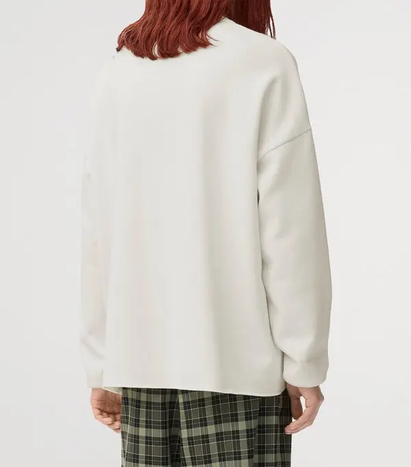 Loewe Cotton-blend Anagram Sweater - Beige