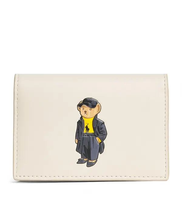 Polo Ralph Lauren Leather Polo Bear Wallet - Ivory